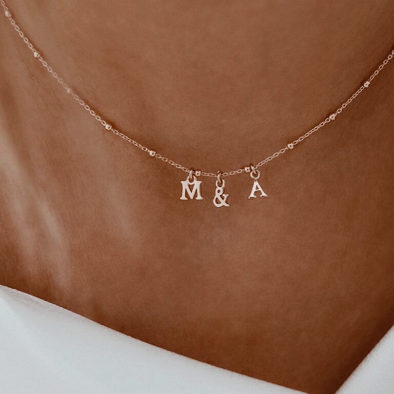 Collier Lettres – Argent 925 - Personnalisez votre collier avec 1,2,3,4 ...